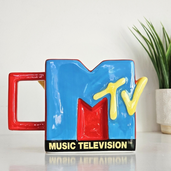 MTV | Dining | Rare Mtv Retro Logo 3d Ceramic Jumbo Coffee Tea Mug ...